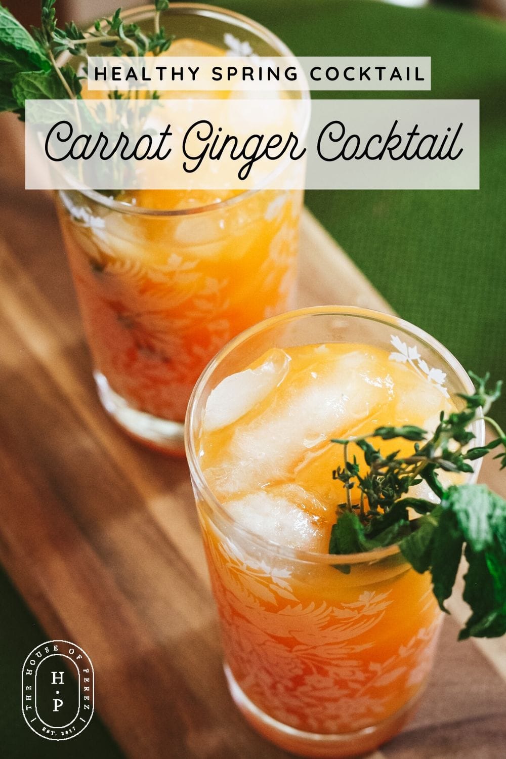 Carrot and Ginger Cocktail Recipe with Honey Simple Syrup