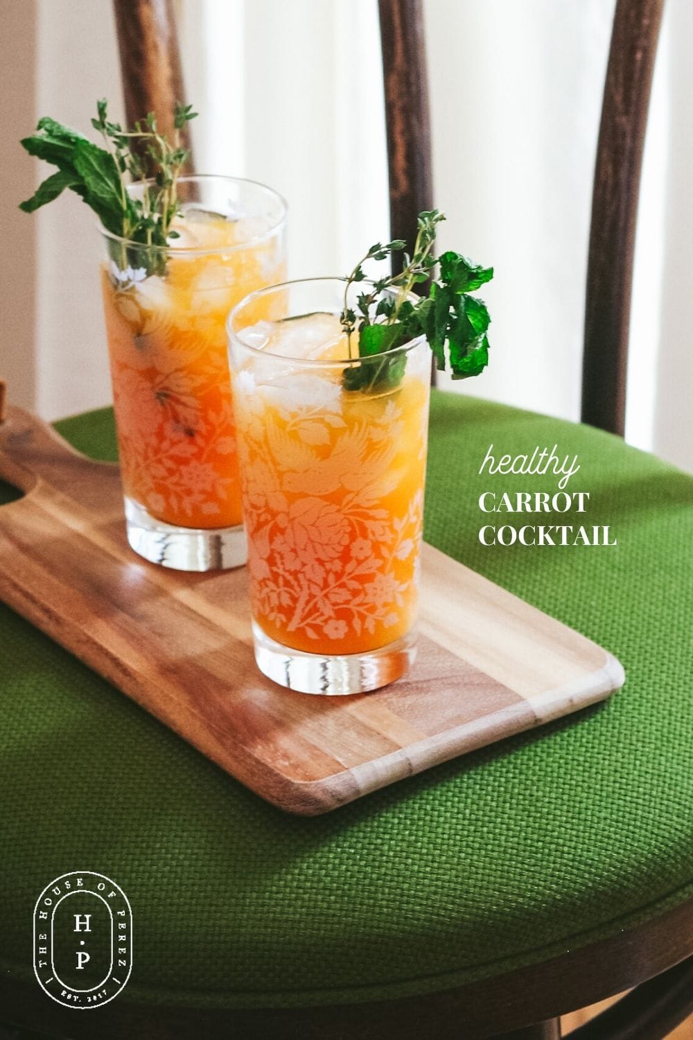 Carrot and Ginger Cocktail Recipe with Honey Simple Syrup