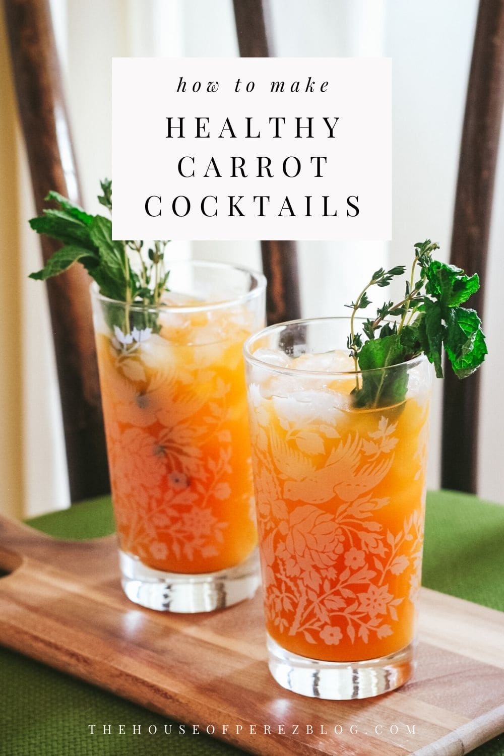 Carrot and Ginger Cocktail Recipe with Honey Simple Syrup