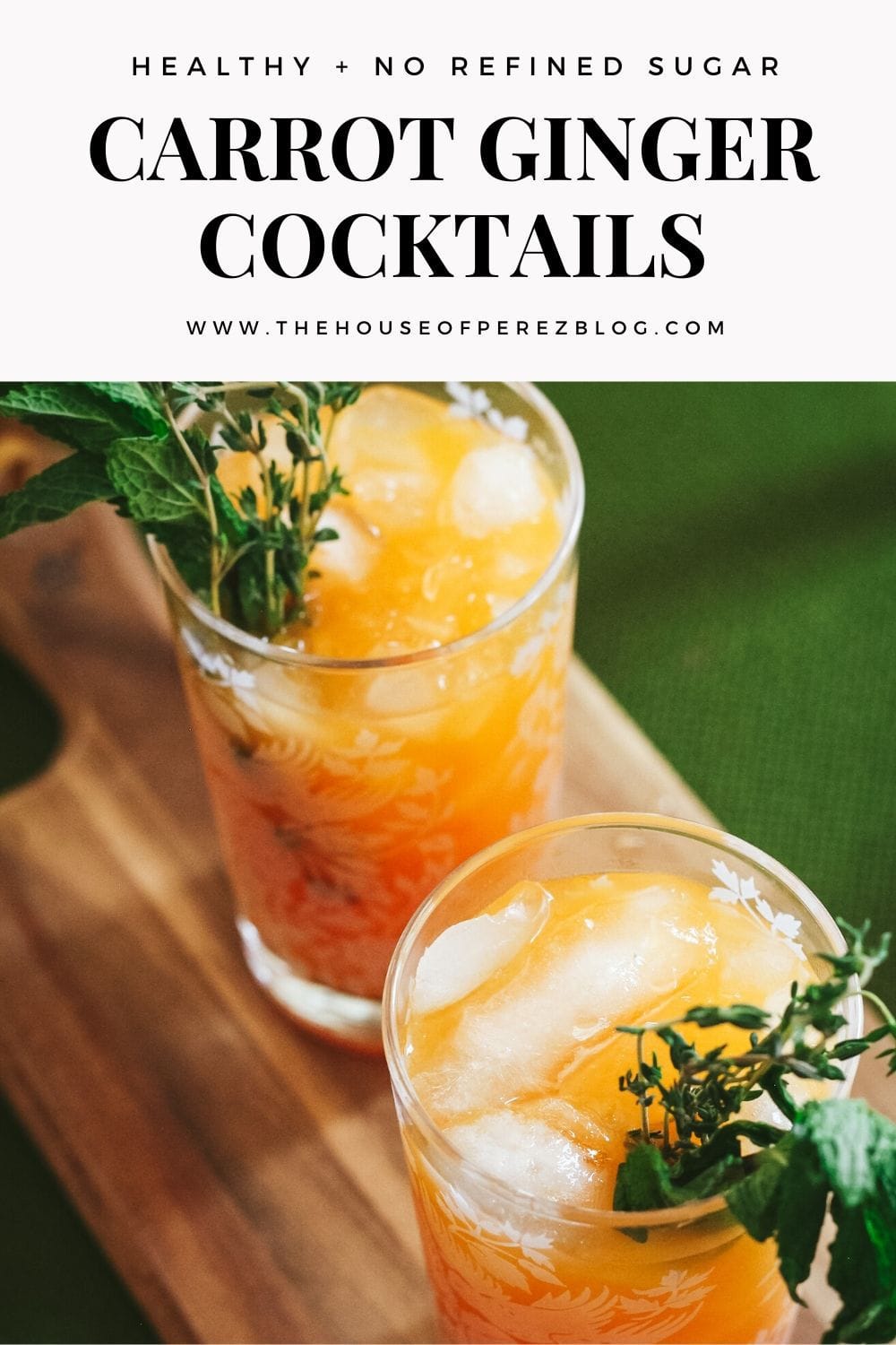 Carrot and Ginger Cocktail Recipe with Honey Simple Syrup